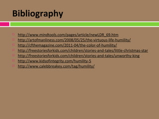 Character development - Humility | PPT