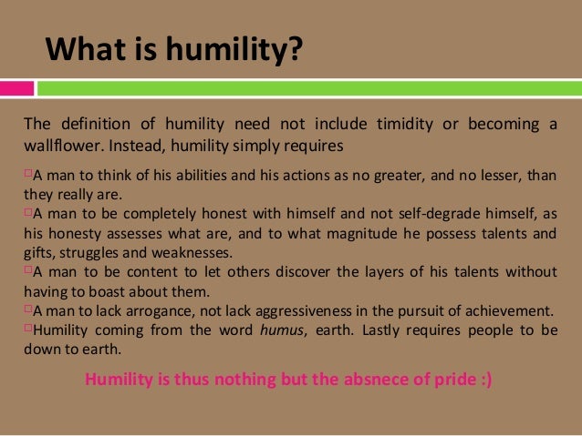 Character development - Humility
