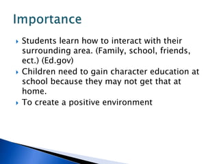 Character education | PPTX