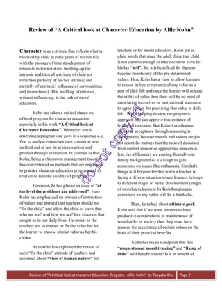 Character education | PDF