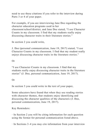 Character Education Interview Assignment InstructionsYou wil.docx