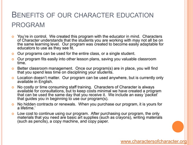 Character education program | PPT