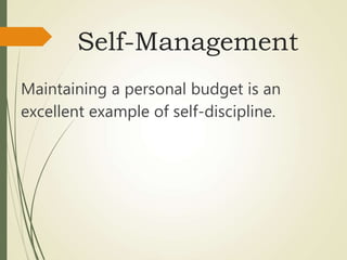 Character Education Self-discipline.ppt | Family and Relationships