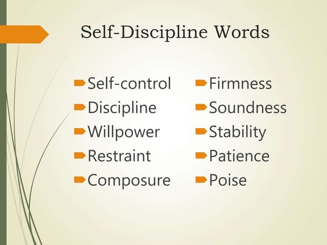 Character Education Self-discipline.ppt | Family and Relationships