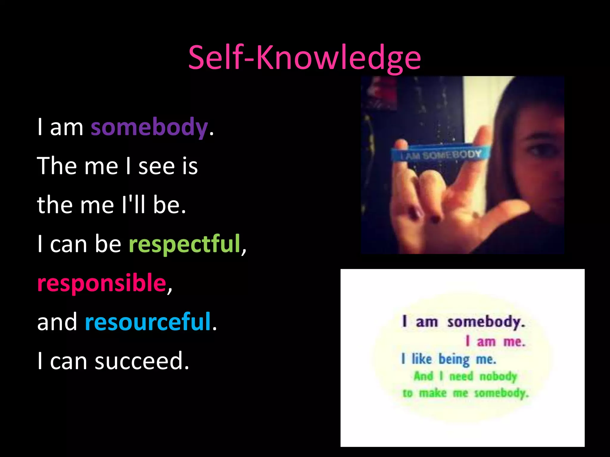 Character education – self knowledge | PPTX