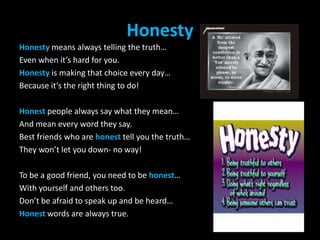 Character education – self knowledge | PPTX