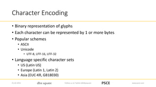 Character Encoding - MySQL DevRoom - FOSDEM 2015 | PDF