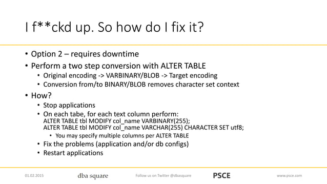Character Encoding Mysql Devroom Fosdem 2015 Ppt