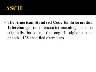 Character encoding standard(1) | PPTX