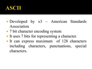 Character encoding standard(1) | PPTX