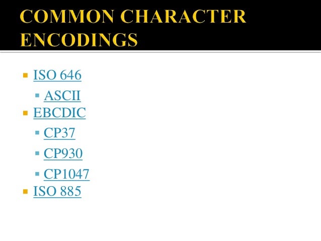 Character encoding standard(1)