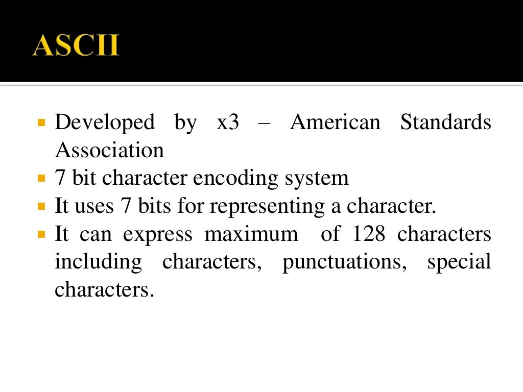Character Encoding Standard 1 Character Encoding Standard 1