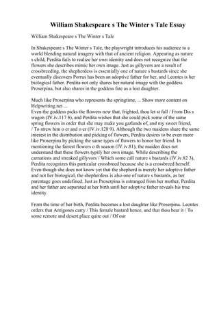Character Essay Examples | PDF