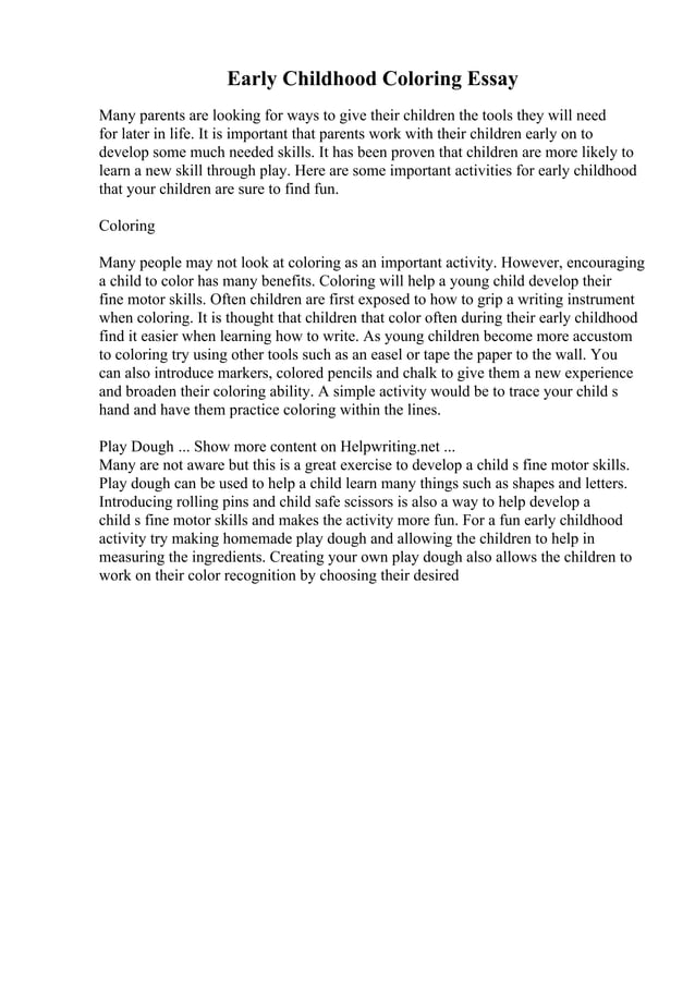 Character Essay Sample | PDF