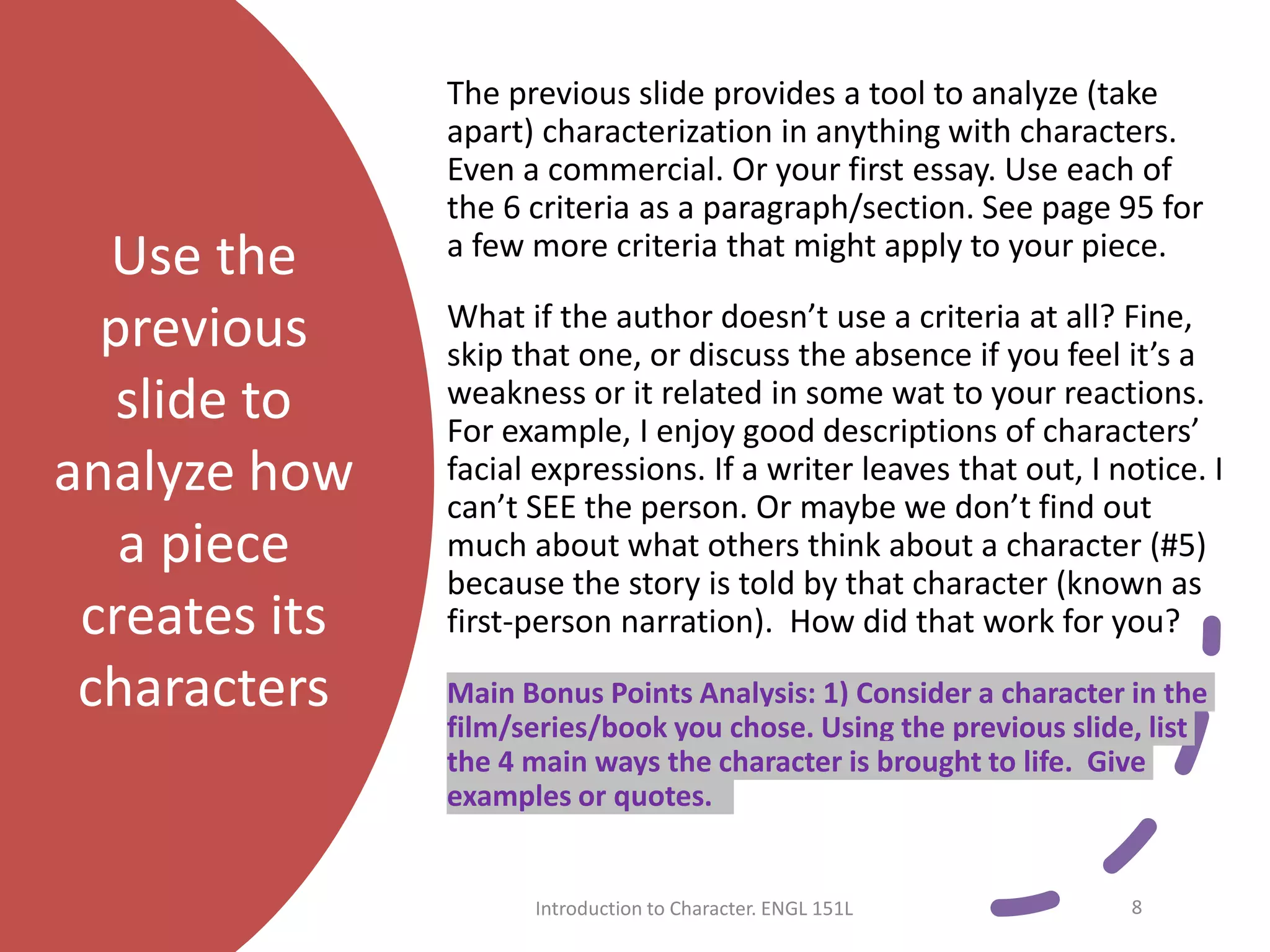 Introduction to Character Development | PPTX | Screenwriting | Content ...