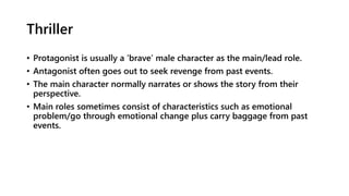 Character Features with Thriller/Drama Films | PPTX