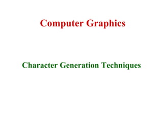 Character generation | PPT