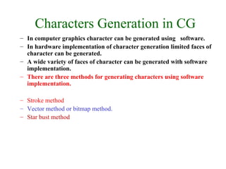 Character generation | PPT