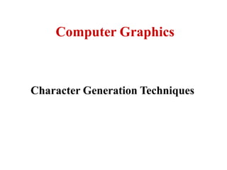 Character generation | PPTX | Graphics Software | Computer Software and ...