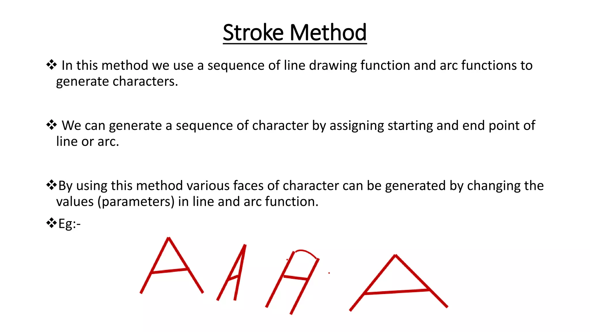 Character generation techniques | PPTX