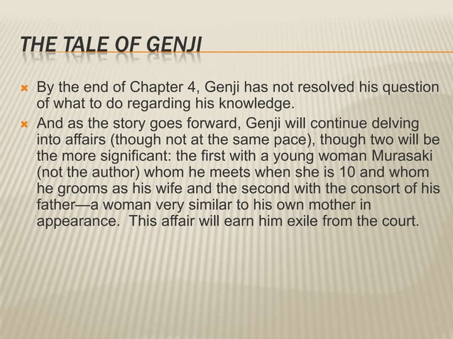 Character in the tale of genji | PPT