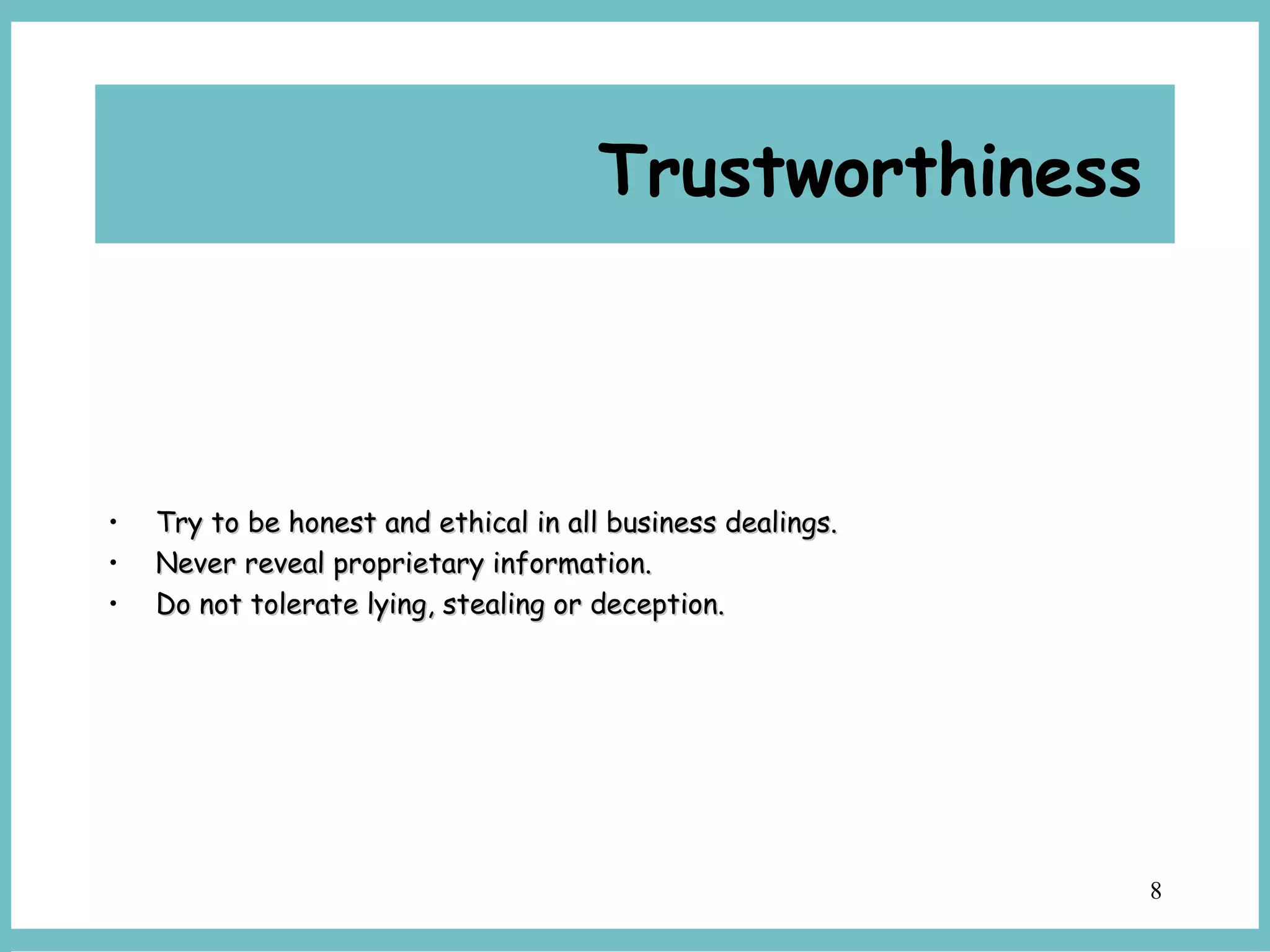 Character in the workplace | PPT