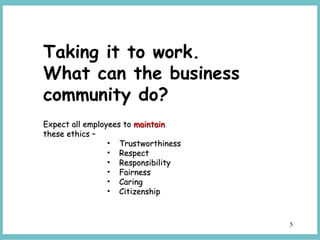 Character in the workplace | PPT