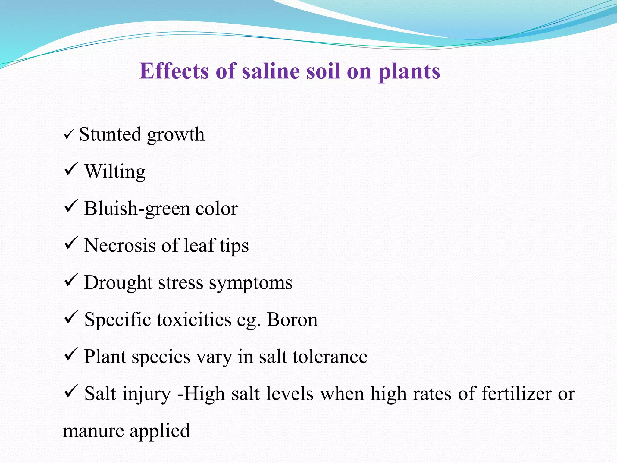 Characterisation and management of salt affected soils (1) | PPTX