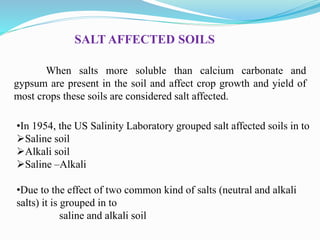 Characterisation and management of salt affected soils (1) | PPTX