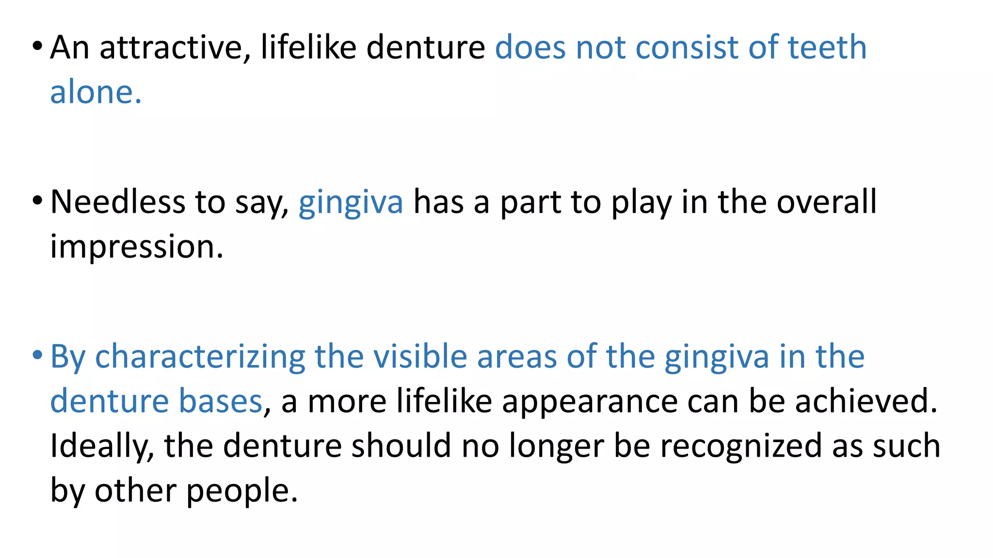 Characterization in complete dentures | PPTX