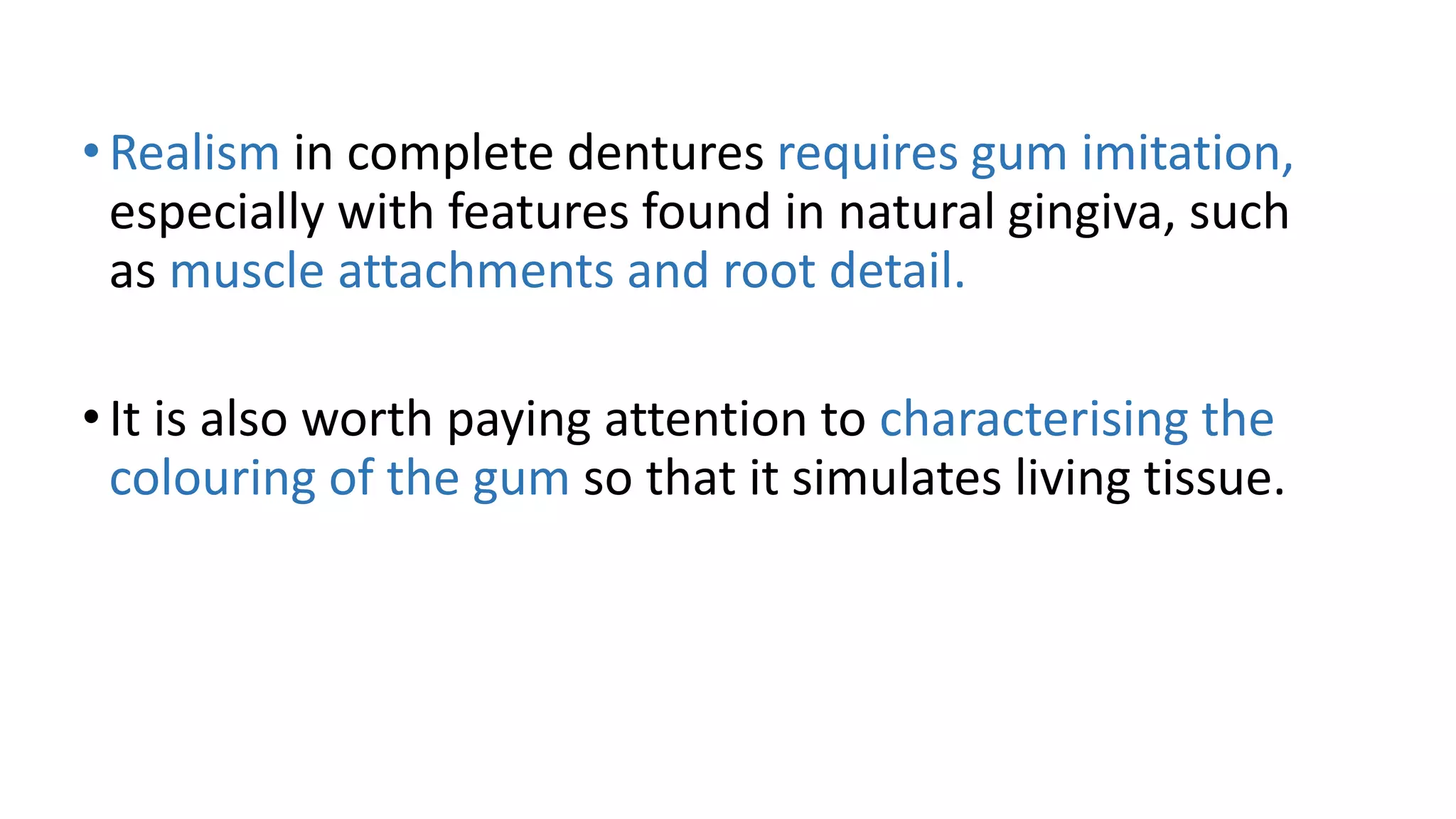 Characterization in complete dentures | PPTX