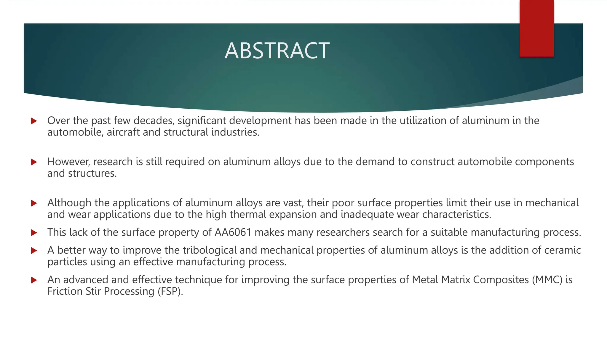 Characterisation of Aluminium composites fabricated by friction stir.pptx