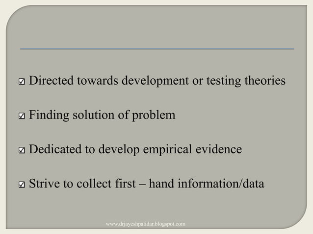 Characteristcs of good research | PPT | Free Download
