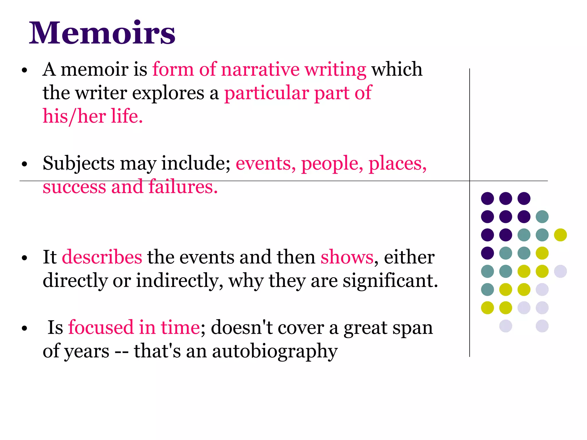 characteristic-of-a-memoir.ppt