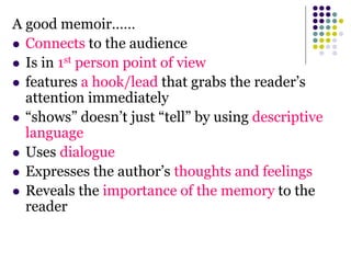 characteristic-of-a-memoir.ppt