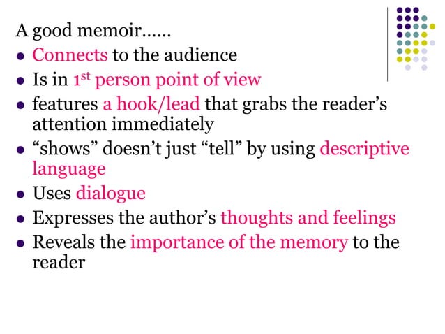 characteristic-of-a-memoir.ppt