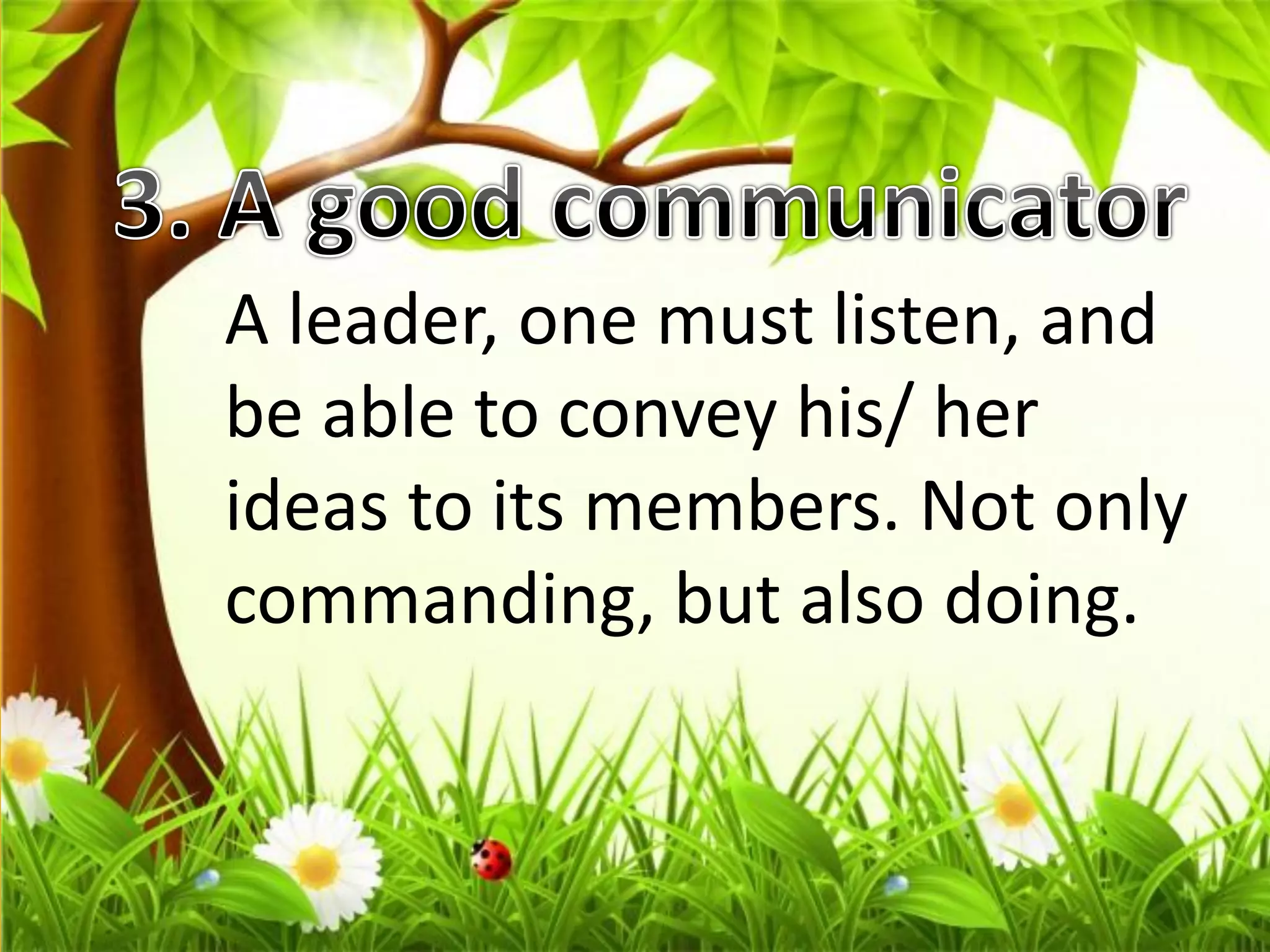 Characteristic of a good leader | PDF