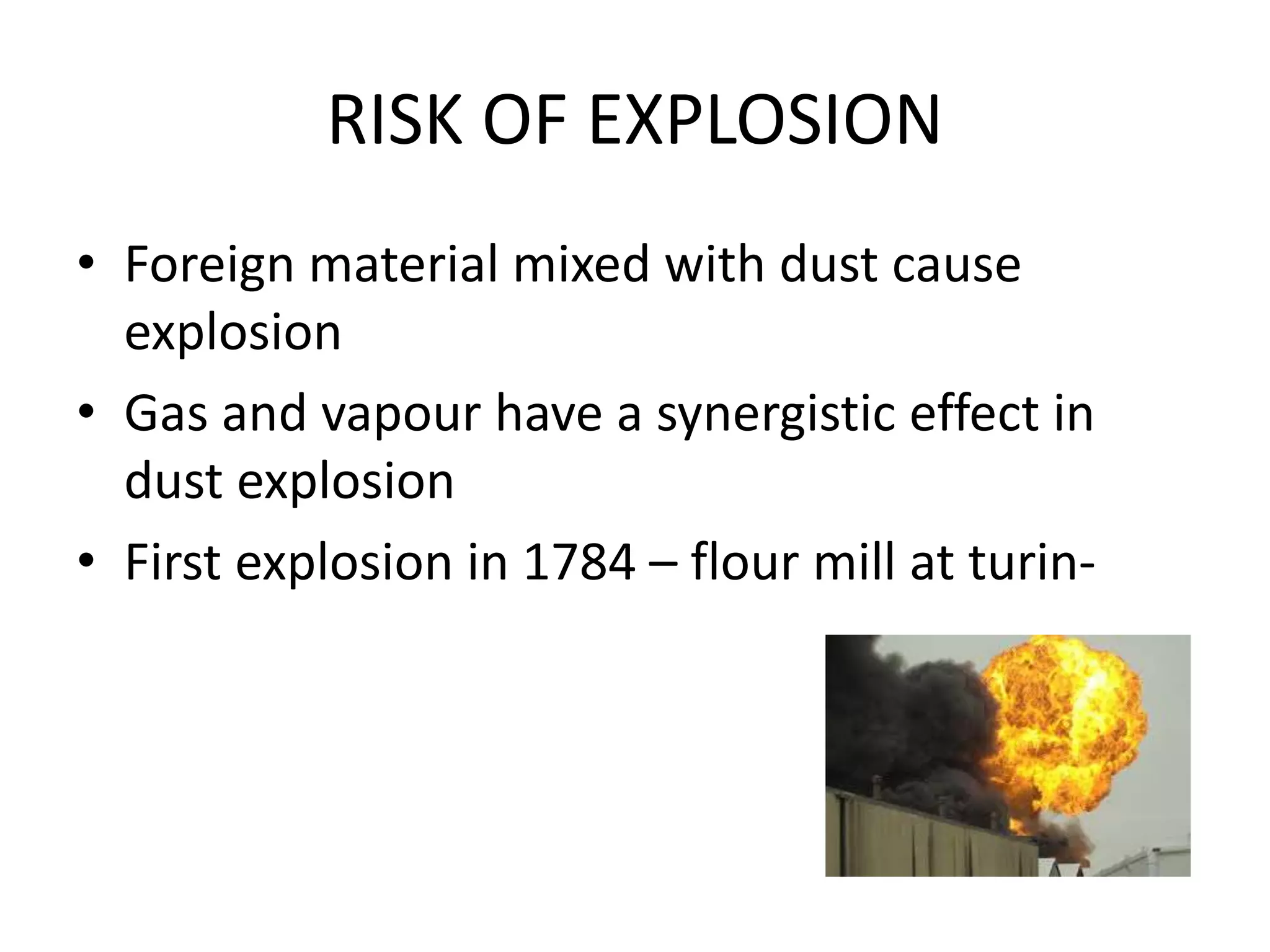 Characteristic of and prevention of grain dust explosion | PPTX