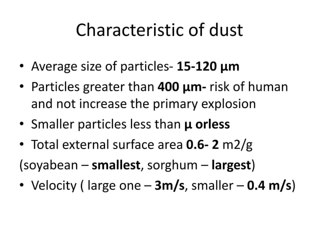 Characteristic of and prevention of grain dust explosion | PPTX ...