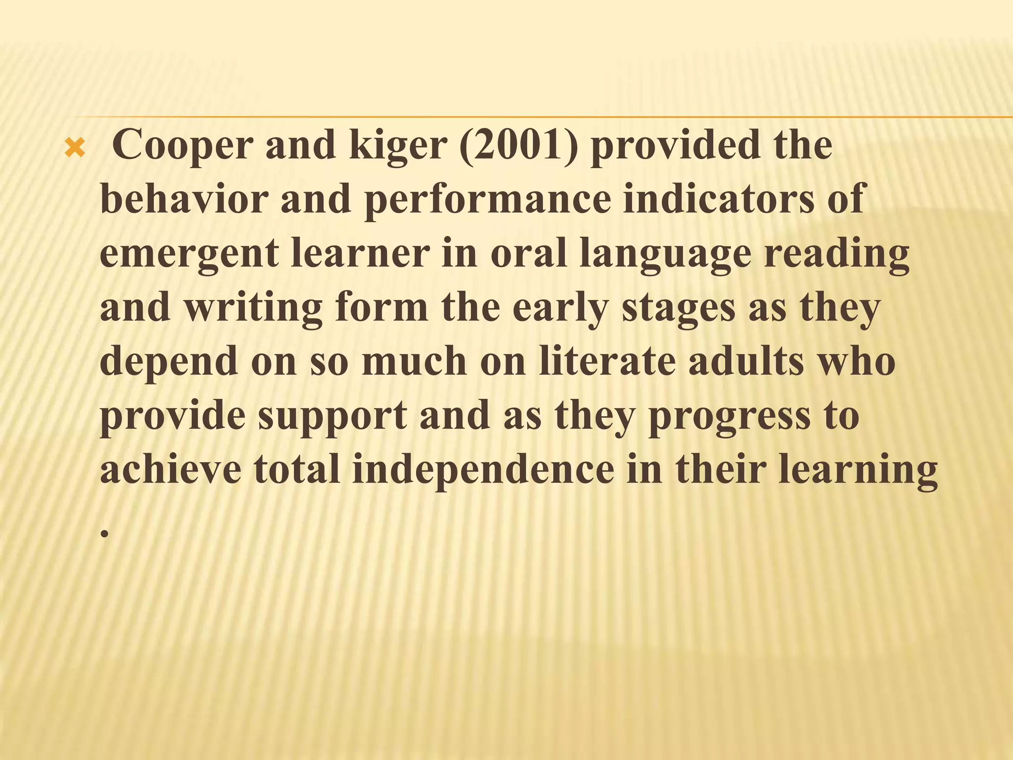 Characteristic of an emergent writer | PPTX