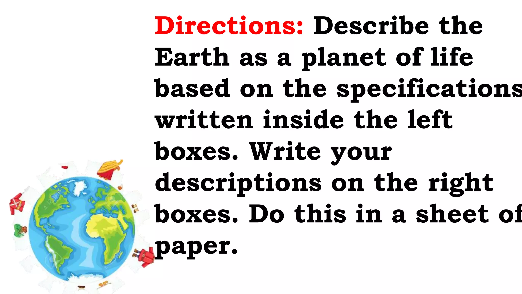 CHARACTERISTIC OF EARTH THAT SUPPORTS LIFE.pptx