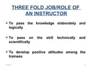 Characteristic of good instructor | PPT