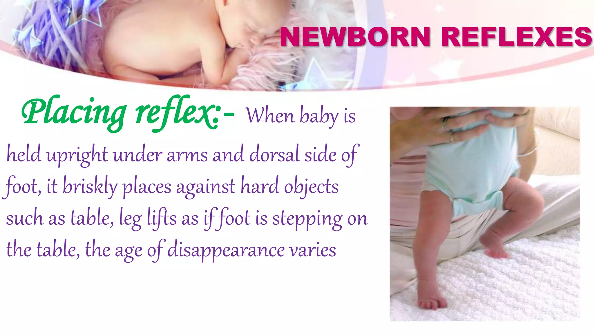 Characteristic of newborn and reflexes | PPTX