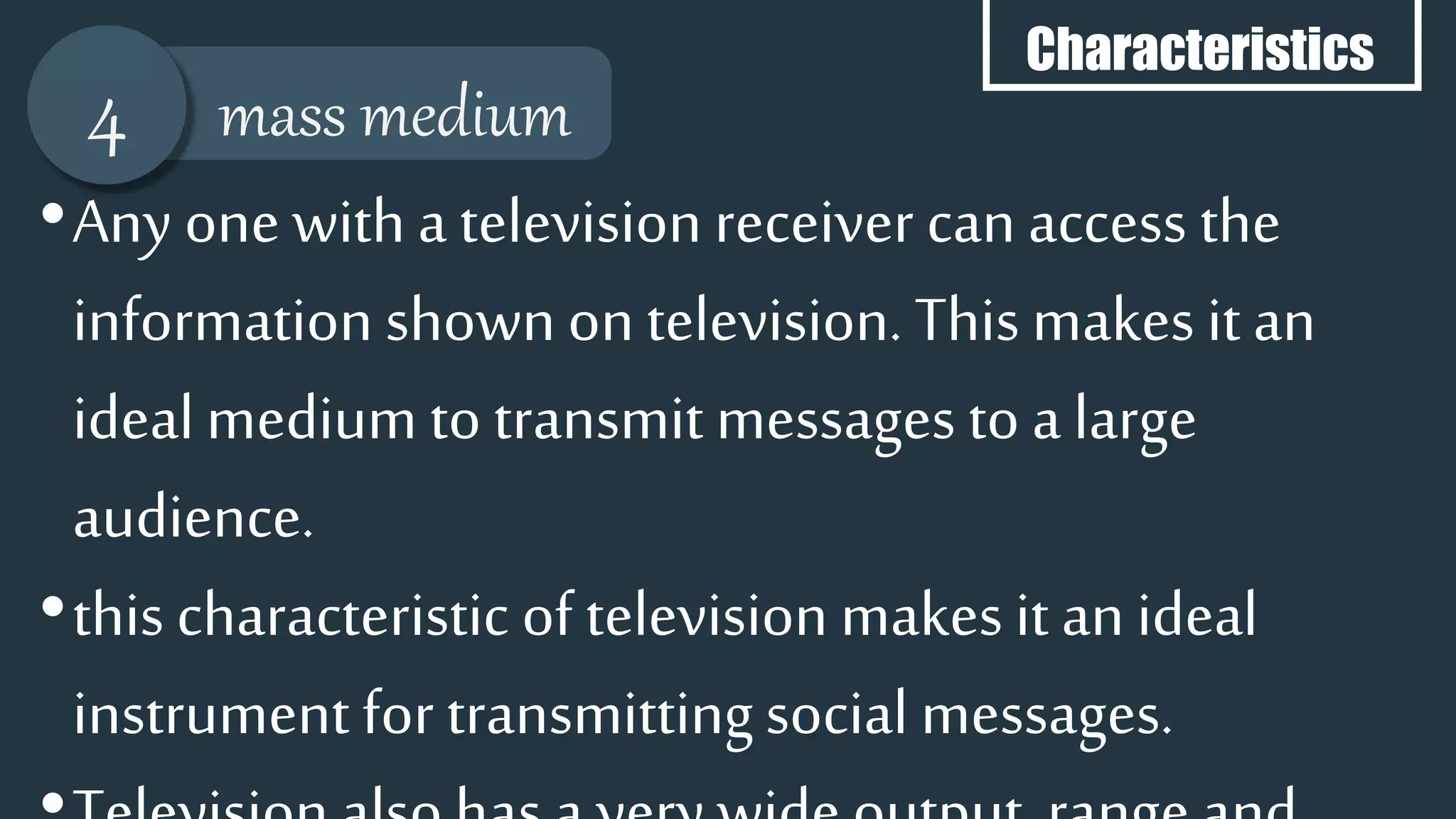 Characteristics of TV | PPTX