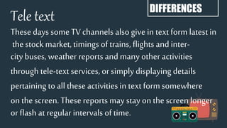 Characteristics of TV | PPTX