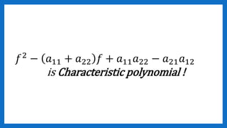 Characteristic polynomial | PPTX