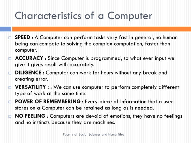 Characteristics of Computers | PDF
