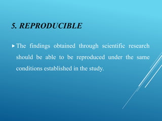 Characteristics of Scientific method | PPTX