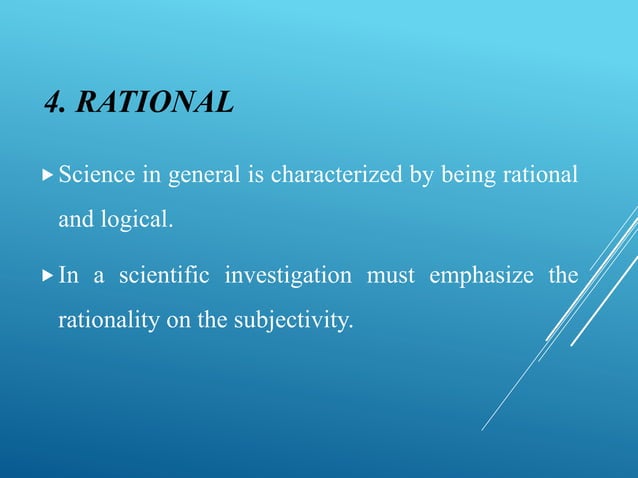 Characteristics of Scientific method | PPT