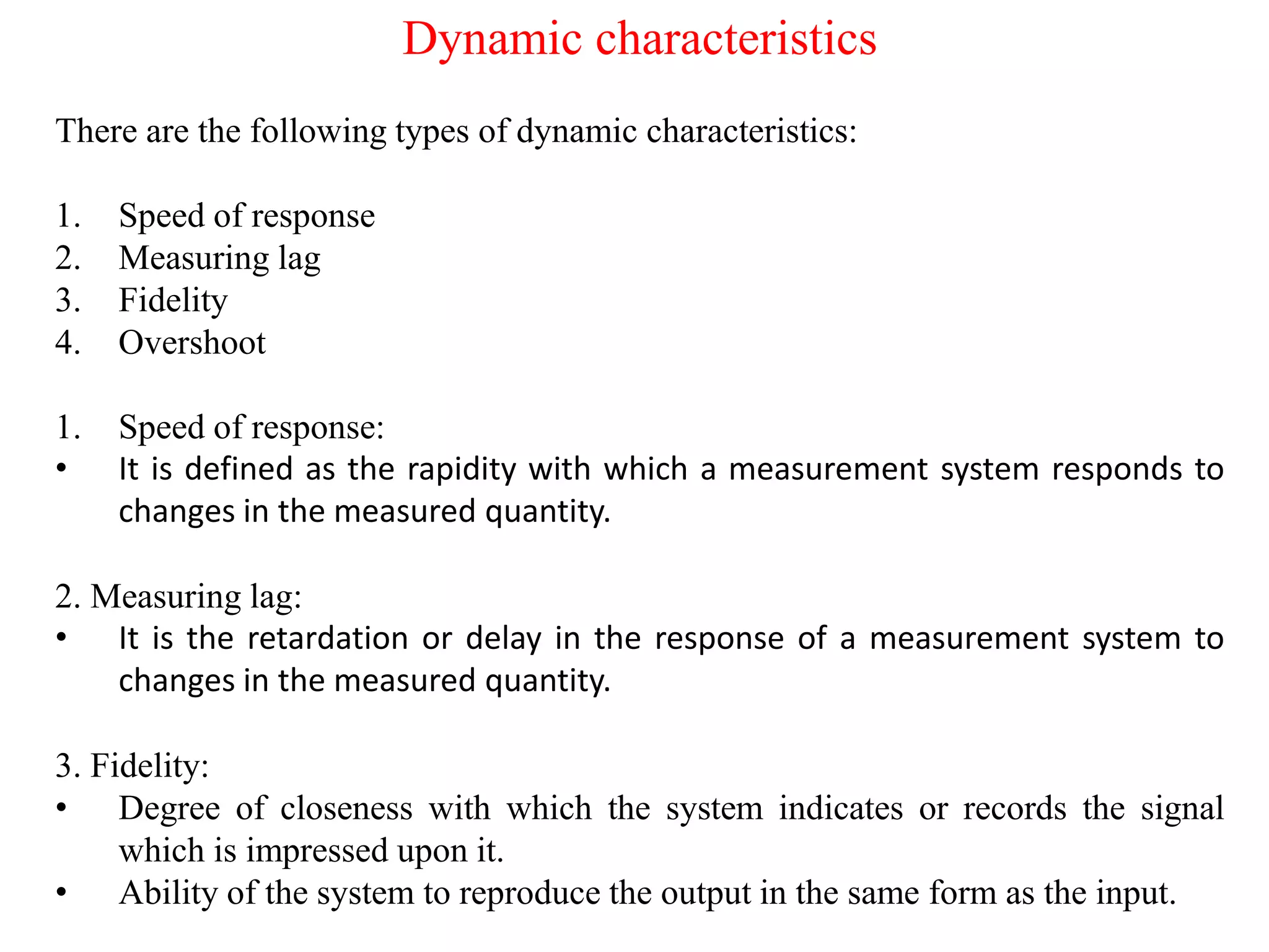 Characteristics of Measuring instruments | PPTX